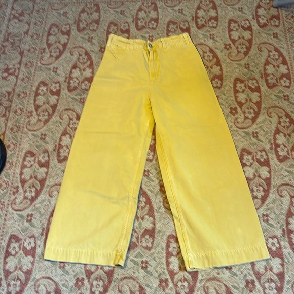 Free People | Pants & Jumpsuits | Free People Gold Capris Small Spot On ...